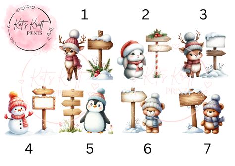 Christmas Sign Post Characters Bundle Payhip
