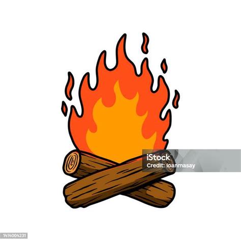 캠프 파이어의 그림 포스터 레이블 디자인을위한 디자인 요소 벡터 일러스트 레이 션 로고에 대한 스톡 벡터 아트 및 기타 이미지 로고 장작 검은색 Istock