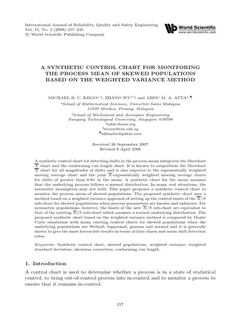 A Synthetic Control Chart For Monitoring The Process Mean Of Skewed