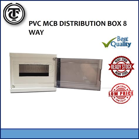 Tc Mcb Pvc Db Box Mcb Distribution Box 8way Pvc Lazada