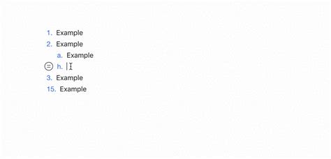 Establecer la numeración en la lista numerada de un documento