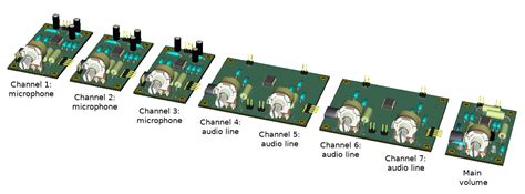 Single Power Supply Modular Audio Mixer