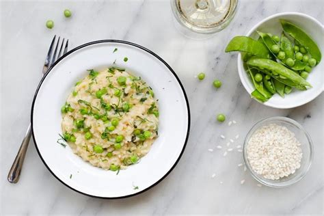 Pea Mint And Green Garlic Risotto Sunbasket