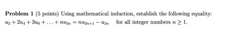 Problem 1 5 Points Using Mathematical Induction