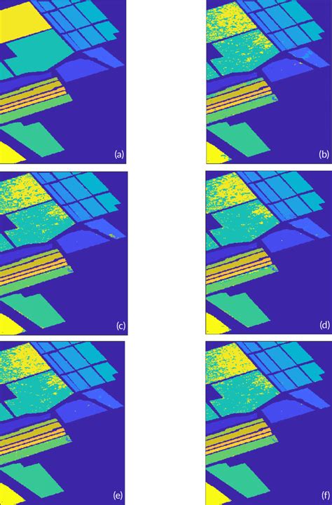 Classification Map Obtained By Various Methods For The Salinas Dataset