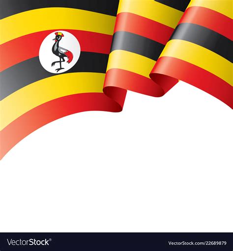 Uganda Flag On A White Royalty Free Vector Image