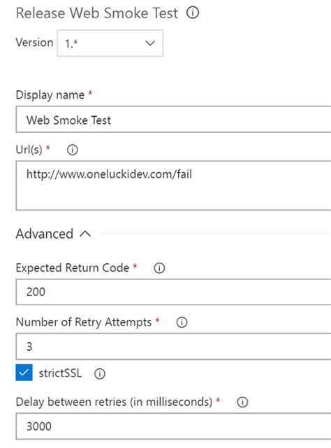 Release Web Smoke Test Visual Studio Marketplace