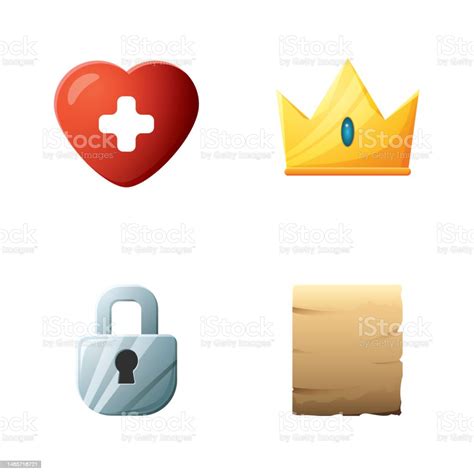 게임 Ui 자산 세트입니다 게임 사용자 인터페이스 아이콘 컬렉션입니다 벡터 일러스트 레이 션 개념에 대한 스톡 벡터 아트 및