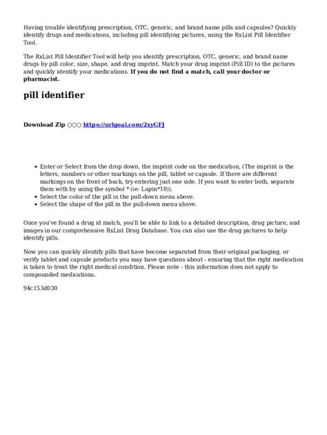 Fillable Online Pill Identification Tool Using Drug Pictures Color Shape Fax Email Print