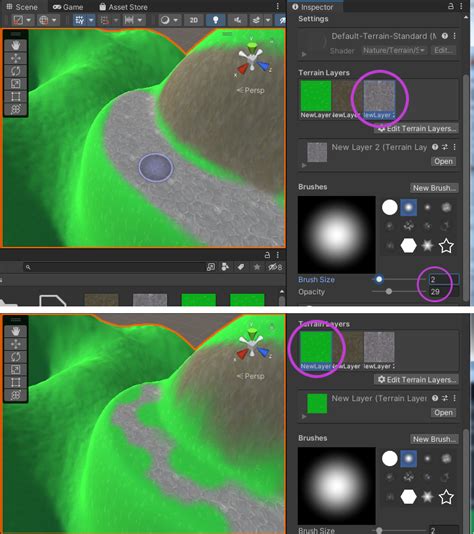 unity3d terrain steps