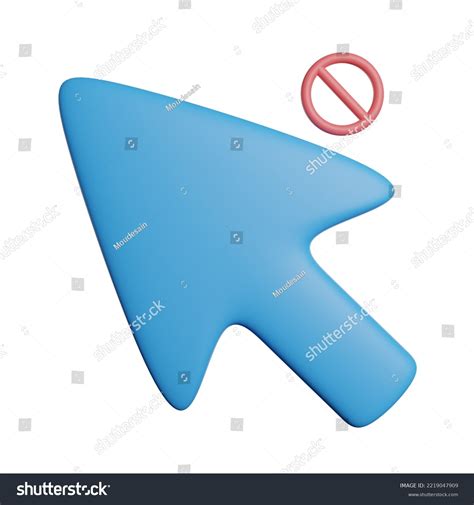 Cursor Disable Sign D Rendering Illustration Stock Illustration Shutterstock