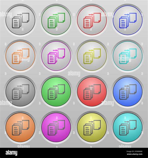 move file plastic sunk spherical push button set stock vector image