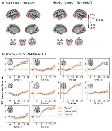 Brain Regions Showing Parametric Responses To Social Content A B