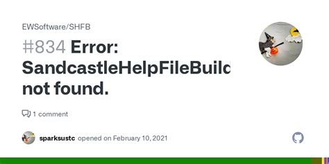 error sandcastlehelpfilebuilder targets not found · issue 834 · ewsoftware shfb · github