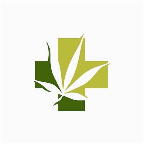 Ilustración Del Icono Vectorial Del Logotipo De Cannabis Medicinal