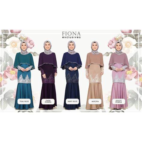 Modern Brackets Baju Kurung Baju Kurung Fiona Exclusive Shopee