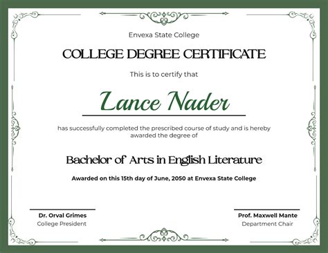 Free Degree Templates To Edit Online
