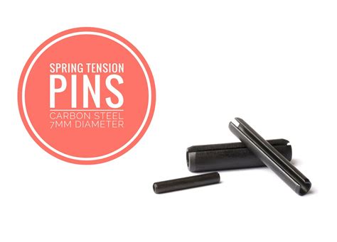 Slotted Spring Tension Pins Sellock Roll Pins Carbon Steel 7mm Diameter