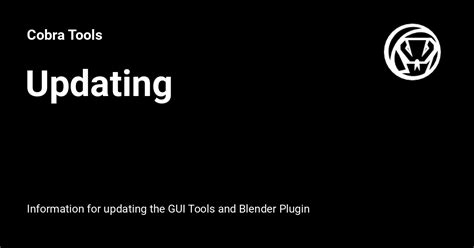 Updating Cobra Tools