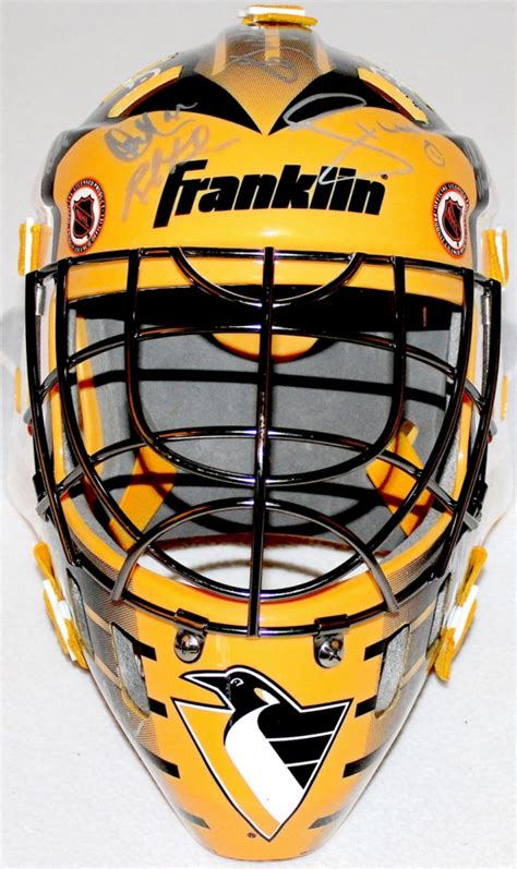 Pittsburgh Penguins Team Signed Goalie Mask Signed By 30 With Mario