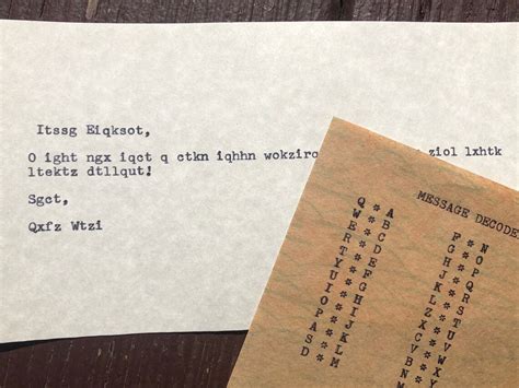 Secret Coded Message Etsy