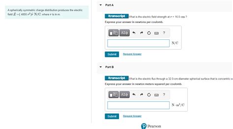 Solved A Spherically Symmetric Charge Distribution Produces