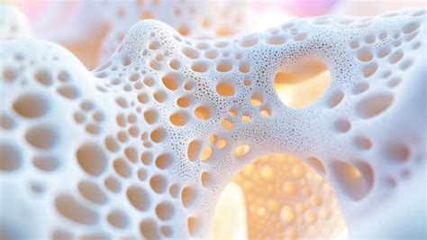 Close Up 3d Abstraction Of A Porous Organic Structure With Intricate