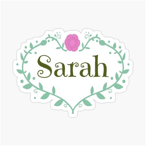 Personalized Sarah Name Sticker