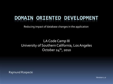 Domain Oriented Development Pptx