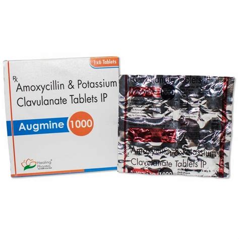 Augmine Amoxicillin And Potassium Clavulanate Tablets 1000 Mg At Rs 60 Box In Mumbai