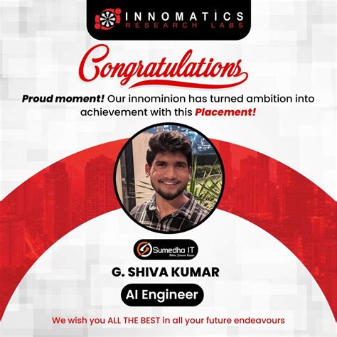 Innomatics Research Labs On Linkedin Innomatics Successstory Purposedriven Aiengineer