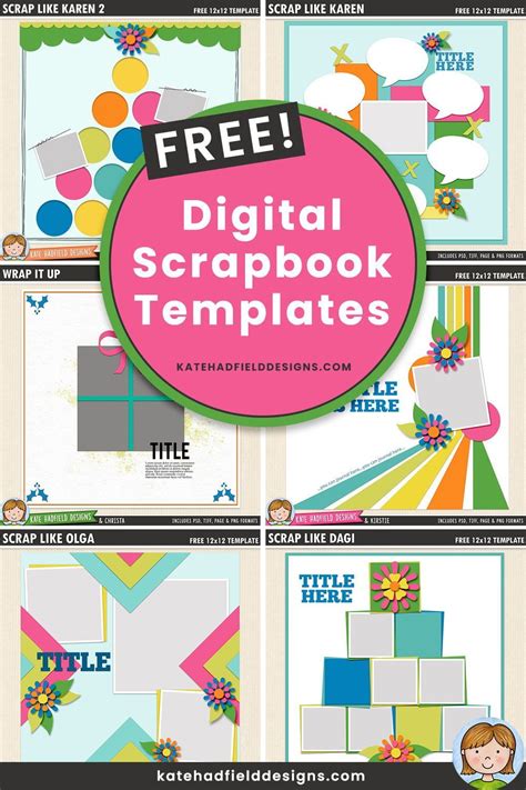Free Digital Scrapbooking Templates Artofit