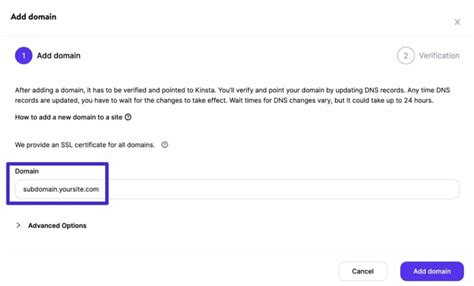 how to install wordpress on subdomain kinsta®