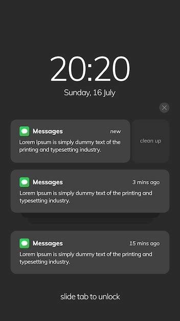 Premium Vector Mobile Phone With Push Notifications Or Sms Messages Smartphone Mobile Phone