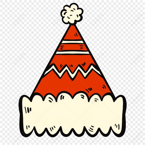 귀여운 일러스트 빨간색과 흰색 크리스마스 모자하얀리스트 Png 일러스트 무료 다운로드 Lovepik