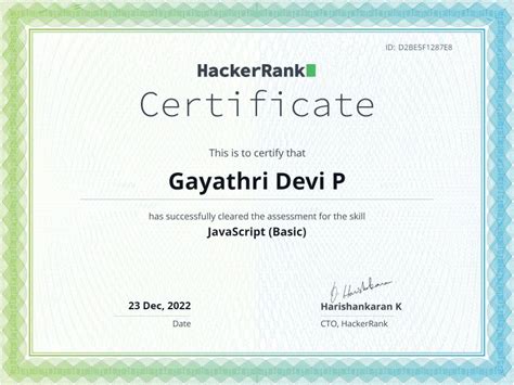 Gayathri Devi P On Linkedin Coding Javascript Skills Hackerrank