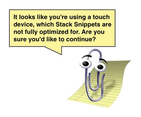 Stack Snippet Is Not Supported On Mobile Devices Time To Reconsider