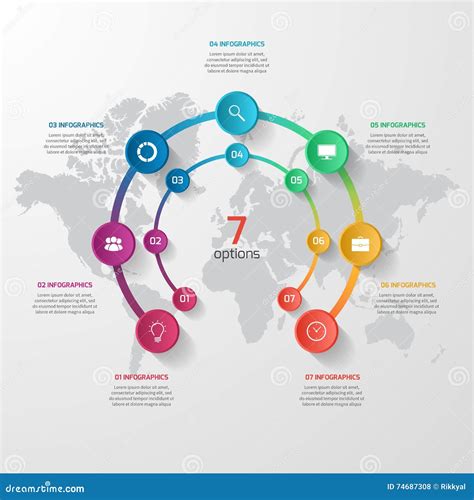 Vector Circle Infographic Template For Graphs Charts Diagrams Stock Vector Illustration Of