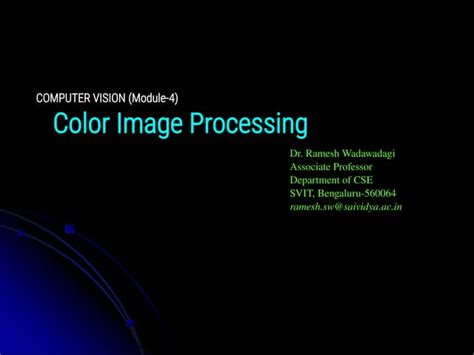 Color Image Processing Pptx