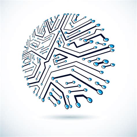 Premium Vector Vector Technology Cpu Design With Circular Microprocessor Scheme Computer