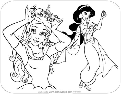 Free Printable Disney Princess Jasmine Coloring Pages