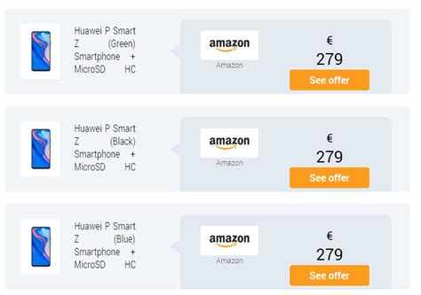 Early Amazon Listing Confirms Huawei P Smart Z Specs Priced At Gizmochina