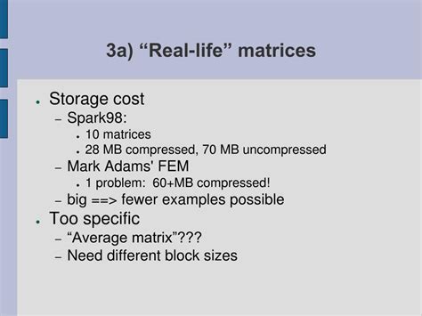 Ppt Adaptable Benchmarks For Register Blocked Sparse Matrix Vector