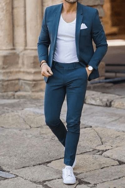 Elegant Blue Two Piece Formal Suit For Men At Sainly Sainly