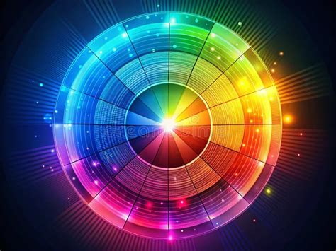 Vibrant Circular Data Visualization Portrait A Colorful Infographic Depicting Statistical