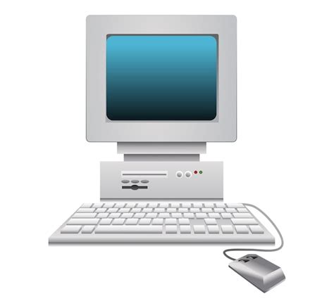 Premium Vector Old Vintage Personal Computer Isolated