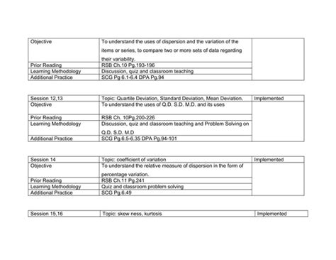 Course Plan Quantitative Methods Ppt