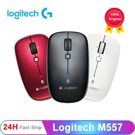 Logitech M557 Bluetooth 2 4ghz Wireless Gaming Mouse With Optical Ergonomic Mice 1000 Dpi For Pc