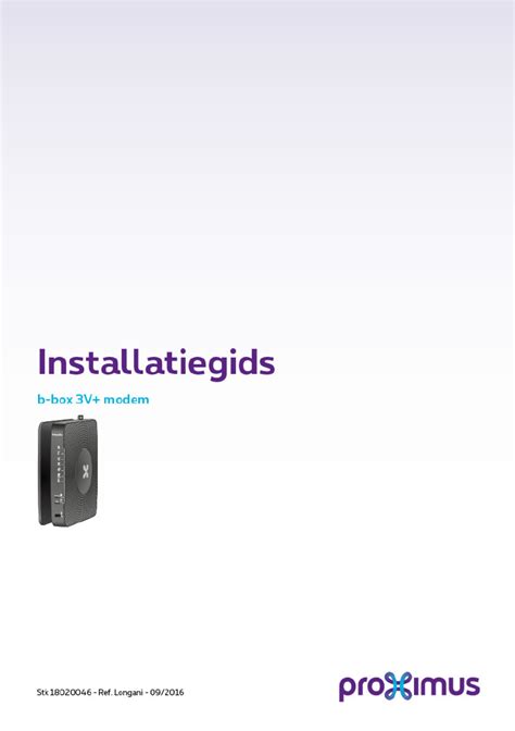 Proximus B Box 3v Handleiding 26 Paginas