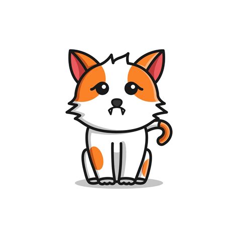 Vector Cute Cat Mascot Vector Illustration 25866094 Vector Art At Vecteezy